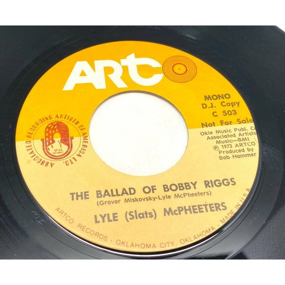Media | Lyle Slats Mcpheeters The Ballad Of Bobby Riggs 45 Country ...